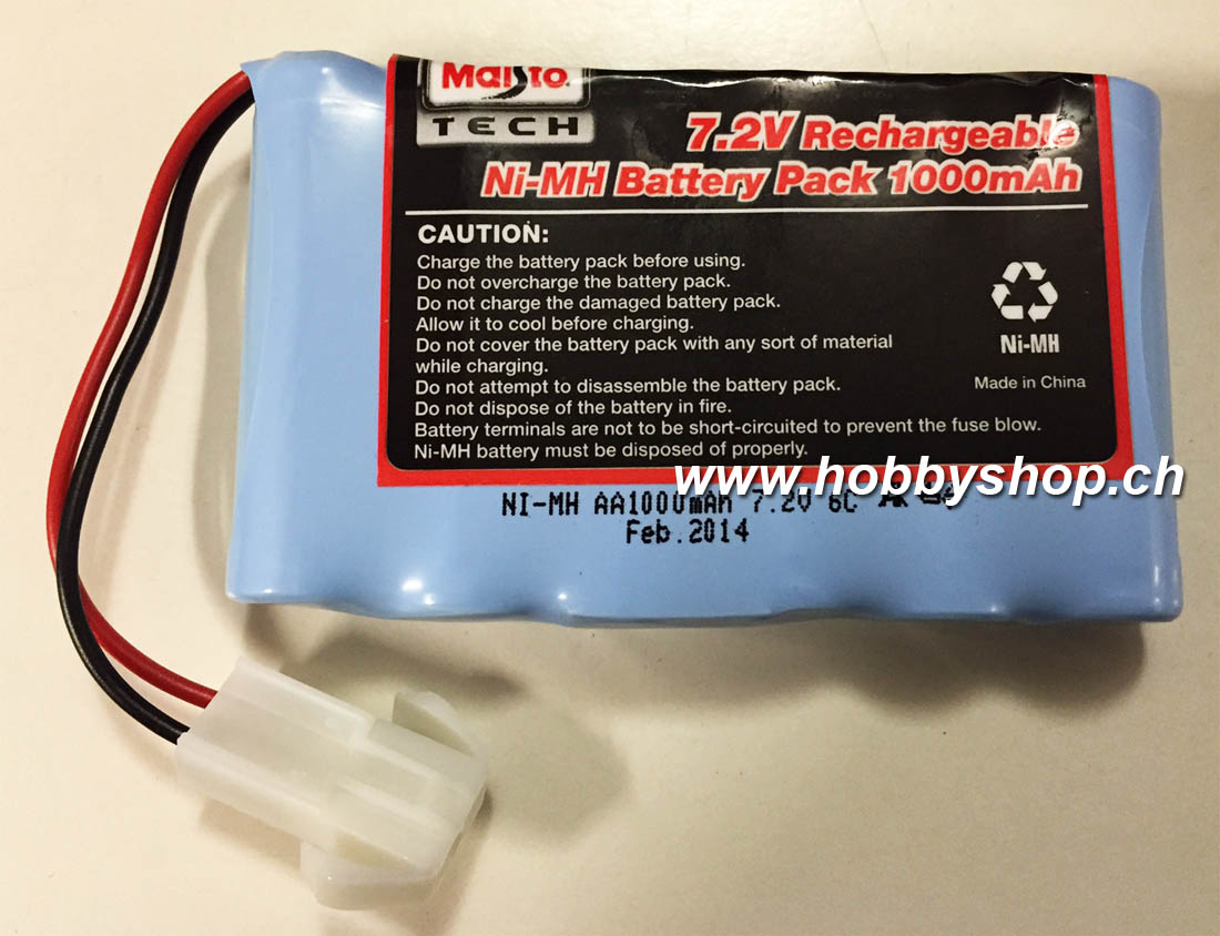 Elektronik und Akku :: Akku :: Maisto Beast Akku 7.2V 1000mAh AA m.Kabel