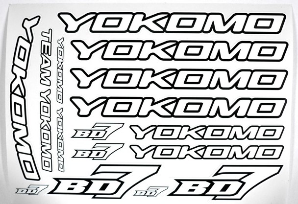 RC Fahrzeug :: Yokomo On-Road Racing Stickers weiss