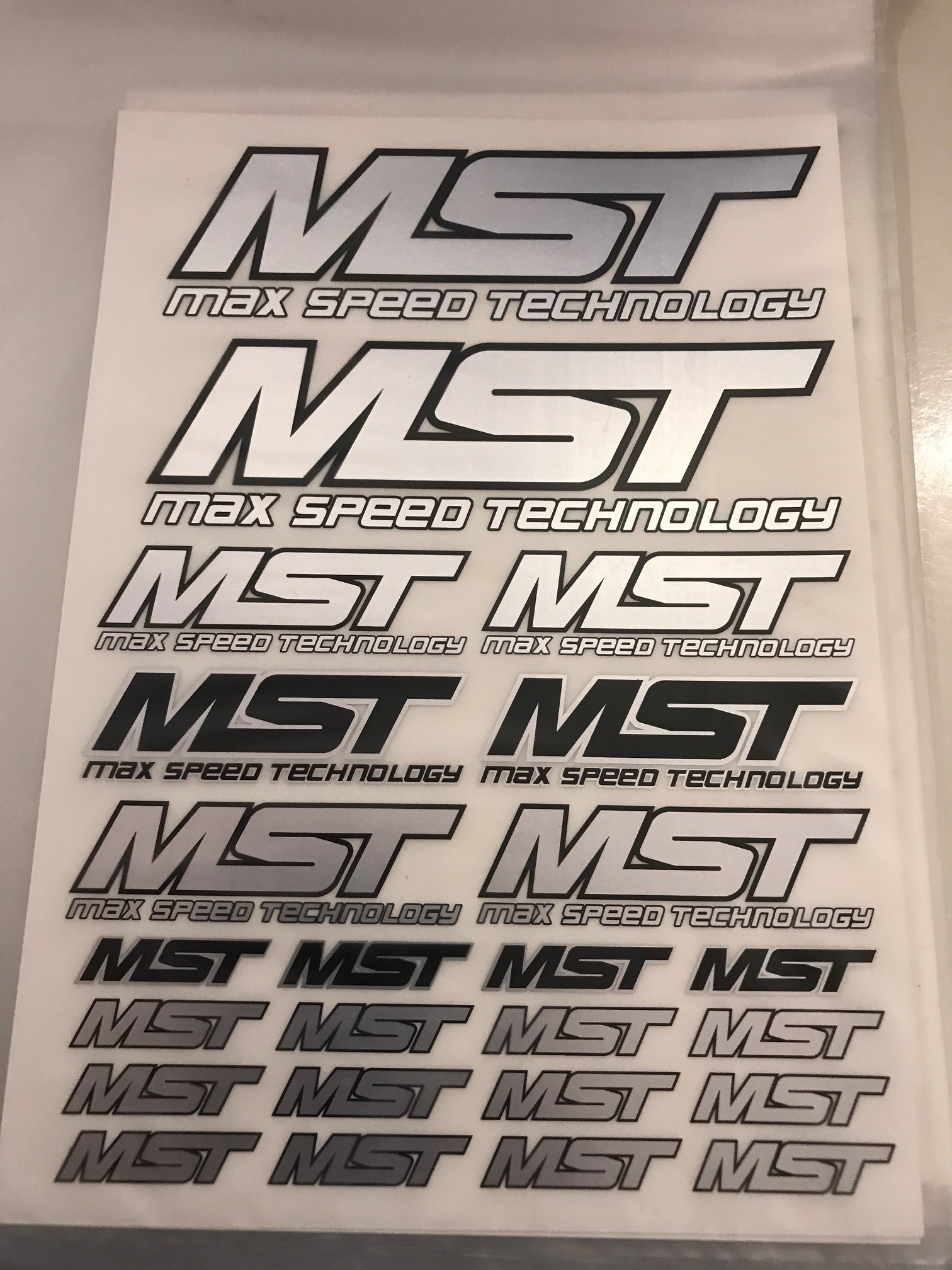 RC Fahrzeug :: Zubehör und Ersatzteile :: Ersatzteile :: MST Sticker silver
