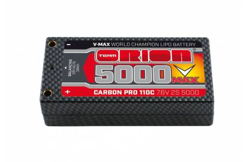 Elektronik und Akku :: Carbon Pro V-Max LiPo 5000 110C 7.6V Shorty Pack