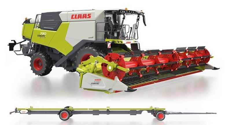 Sammler-Modell :: Claas Trion 720 Montana Convio 1080 u. Transportwa