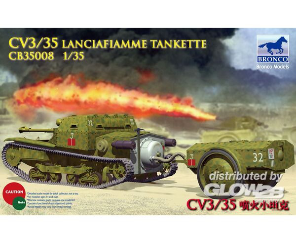Plastikbausatz :: Militärfahrzeug Bausatz :: CV L3/35 Lanciafiamme Tankette